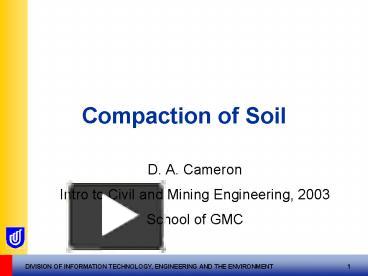 Compaction of Soil presentation | free to view