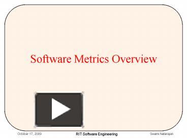 PPT – Software Metrics Overview PowerPoint presentation | free to view ...
