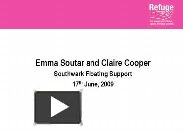 Emma Soutar and Claire Cooper presentation | free to view
