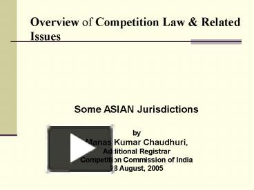 Overview of Competition Law presentation | free to view