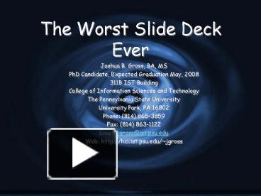 PPT – The Worst Slide Deck Ever PowerPoint presentation | free to ...