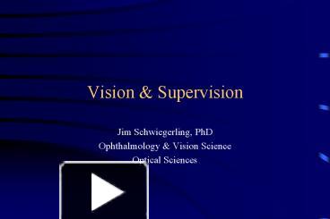 PPT – Vision PowerPoint presentation | free to view - id: 1166f0-ZDU4Z