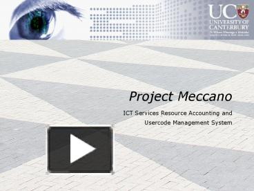 PPT – Project Meccano PowerPoint presentation | free to view - id ...