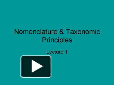 PPT – Nomenclature PowerPoint presentation | free to view - id: 1167bf ...