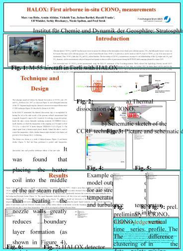PPT – HALOX: First airborne insitu ClONO2 measurements Marc von Hobe ...