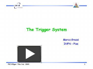 PPT – The Trigger System PowerPoint presentation | free to download ...