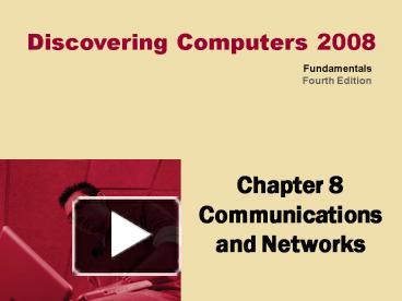 PPT – Chapter 8 Communications and Networks PowerPoint presentation ...