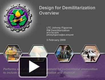 Design for Demil Overview presentation | free to download