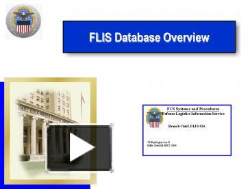 FLIS Database Overview presentation | free to view