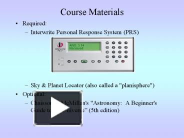 PPT – Course Materials PowerPoint presentation | free to view - id ...