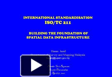 PPT – BUILDING THE FOUNDATION OF SPATIAL DATA INFRASTRUCTURE PowerPoint ...