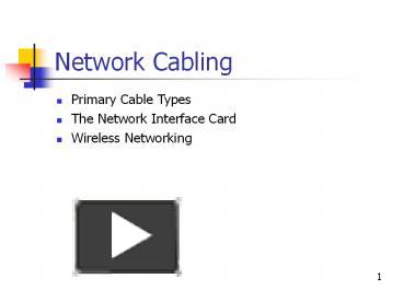 PPT – Network Cabling PowerPoint presentation | free to download - id ...