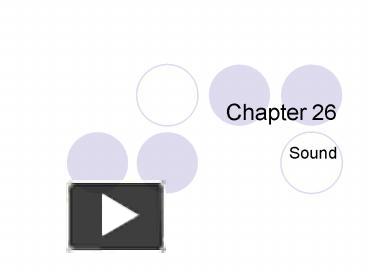 PPT – Sound PowerPoint presentation | free to view - id: 1179f-ZmE4Z