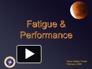 Fatigue presentation | free to view