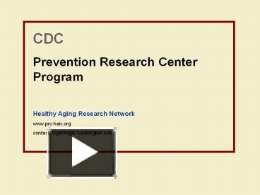 PPT – CDC PowerPoint presentation | free to view - id: 117b65-ODA2N
