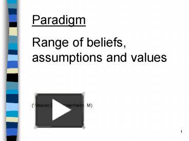 PPT – Paradigm PowerPoint presentation | free to view - id: 117dea-NzQ3Y