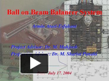 PPT – Ball on Beam Balancer System PowerPoint presentation | free to ...