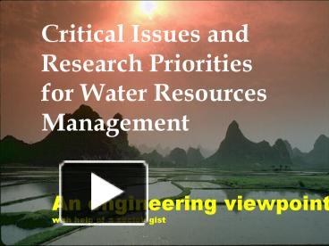 PPT – Critical Issues and PowerPoint presentation | free to view - id ...