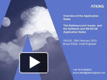 Overview of the Application Notes The RailwayLevel Issues and the ...