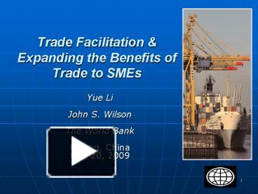 PPT – Trade Facilitation PowerPoint presentation | free to download ...
