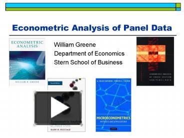 PPT – Econometric Analysis of Panel Data PowerPoint presentation | free ...