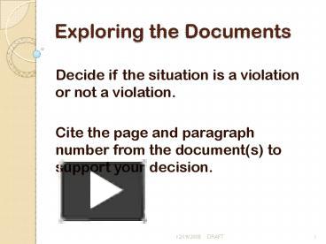 PPT – Exploring the Documents PowerPoint presentation | free to view ...