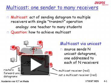 PPT – Multicast: one sender to many receivers PowerPoint presentation ...