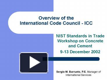 Overview of the International Code Council ICC presentation | free to view