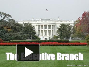 PPT – The Executive Branch PowerPoint presentation | free to view - id ...