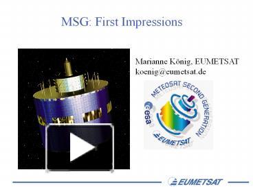 PPT – MSG: First Impressions PowerPoint presentation | free to view ...