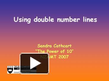 Using double number lines presentation | free to view