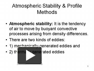 PPT – Atmospheric Stability PowerPoint presentation | free to view - id ...