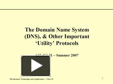 PPT – The Domain Name System DNS, PowerPoint presentation | free to ...