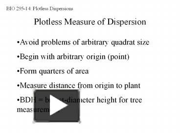 PPT – Plotless Measure of Dispersion PowerPoint presentation | free to ...