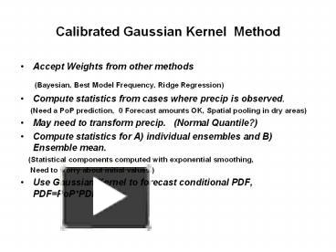 PPT – Calibrated Gaussian Kernel Method PowerPoint presentation | free ...