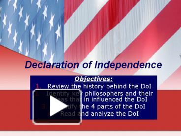 PPT – Declaration of Independence PowerPoint presentation | free to ...