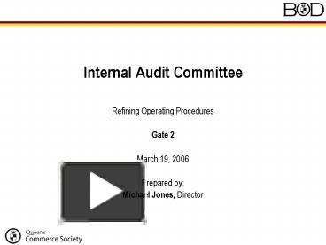 PPT – Internal Audit Committee PowerPoint presentation | free to view ...