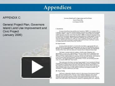 Appendices presentation | free to view