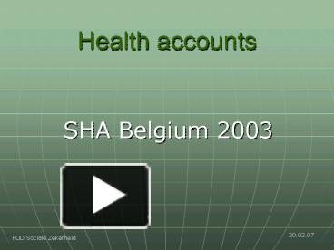 PPT – Health accounts PowerPoint presentation | free to view - id ...