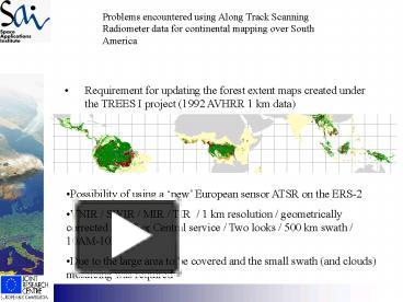 PPT – Problems encountered using Along Track Scanning Radiometer data ...