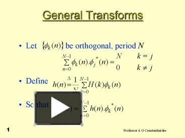 PPT – General Transforms PowerPoint presentation | free to download ...