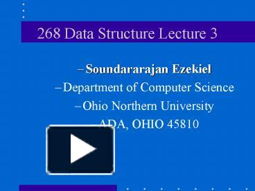 PPT – 268 Data Structure Lecture 3 PowerPoint presentation | free to ...
