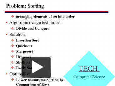 PPT – Problem: Sorting PowerPoint presentation | free to view - id ...