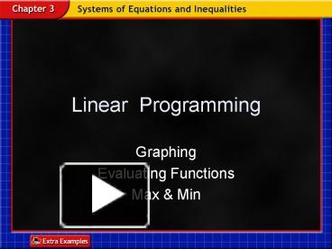 Linear Programming presentation | free to view