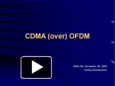 PPT – CDMA (over) OFDM PowerPoint presentation | free to download - id ...