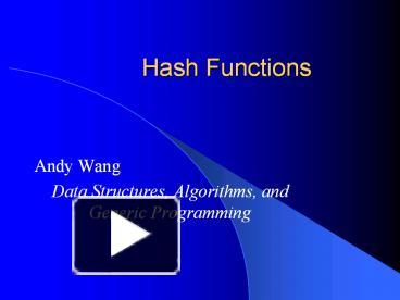 PPT – Hash Functions PowerPoint presentation | free to download - id ...