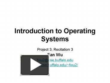 PPT – Introduction to Operating Systems PowerPoint presentation | free ...