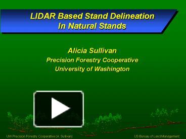 LIDAR Based Stand Delineation In Natural Stands presentation | free to view