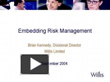 Embedding Risk Management presentation | free to view