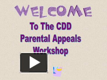 PPT – To The CDD PowerPoint presentation | free to view - id: 11b468-N2EyY